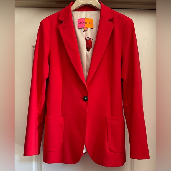 Vilagallo | Jackets & Coats | Stunning Womens 384 Vilagallo Red Blazer ...